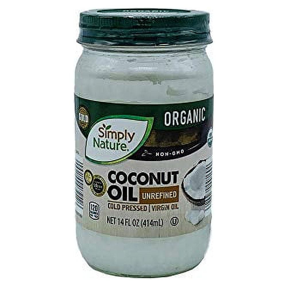 2PK - Simply Nature Organic Coconut Oil, 14 oz - Walmart.com