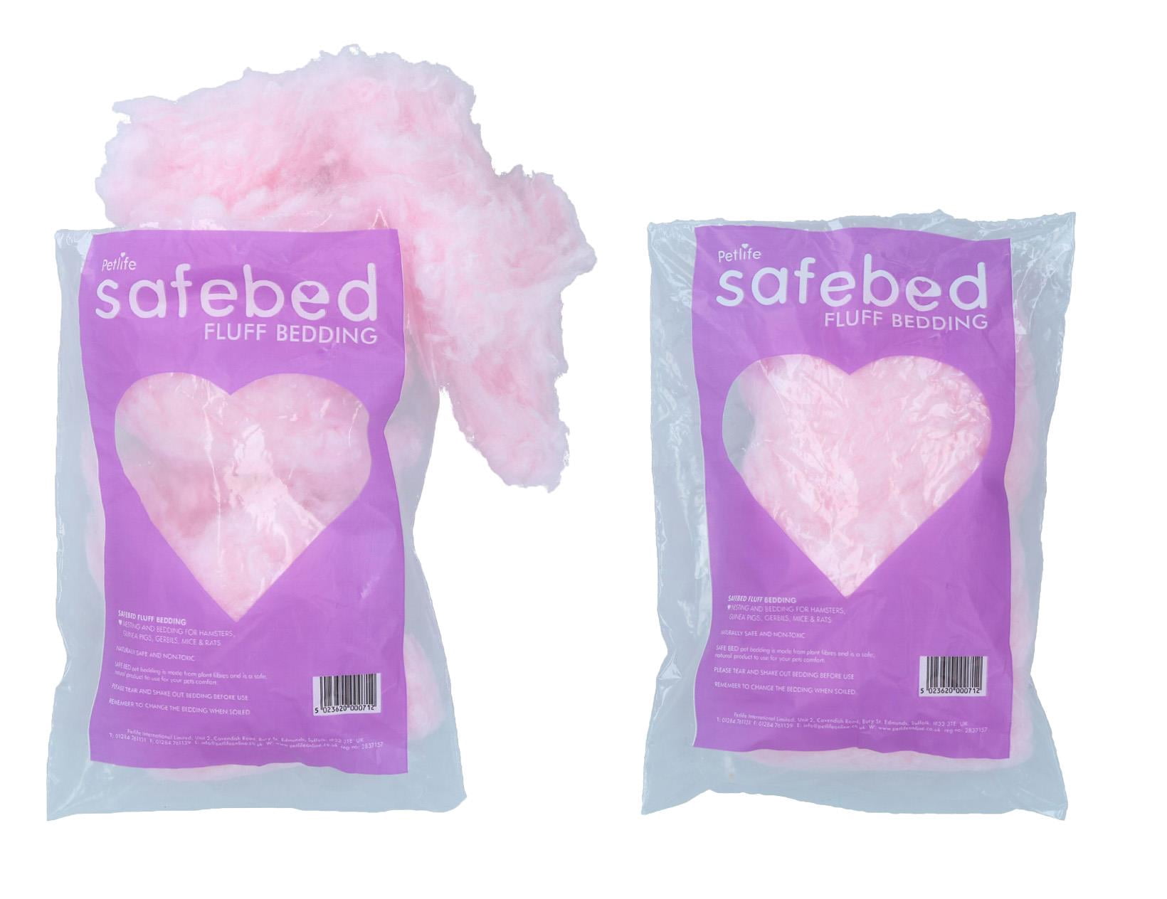 2PK Small Animal Hamster Gerbils Safe Bed Fluff Nesting Bedding ...