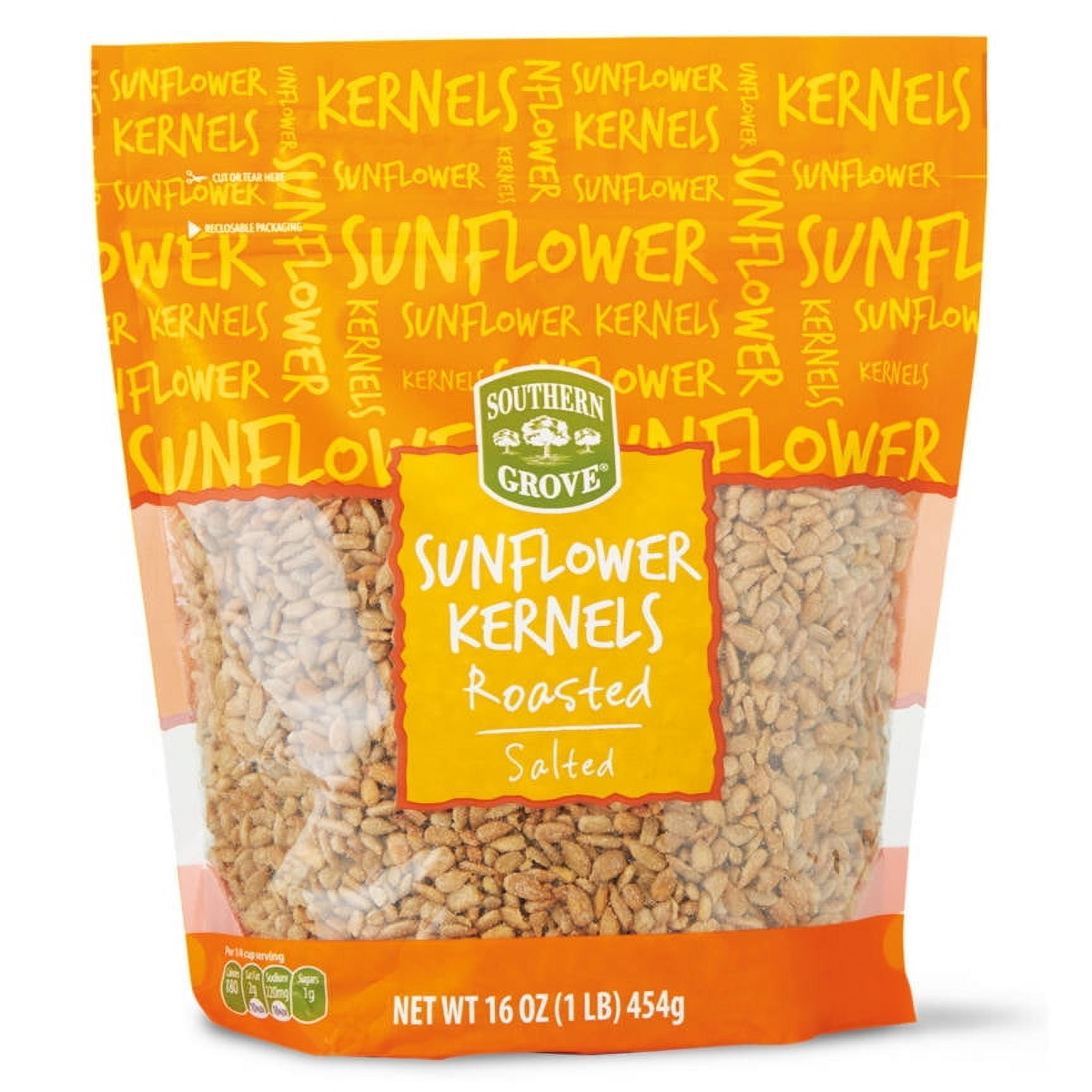 2PK - Southern Grove Salted Roasted Sunflower Kernels, 16 oz - Walmart.com