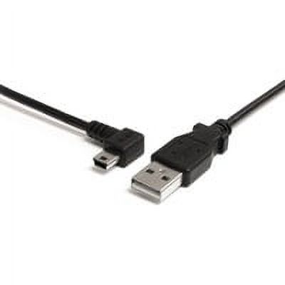 2PK StarTech.com 3 ft Mini USB Cable - A to Left Angle Mini B - Type A ...