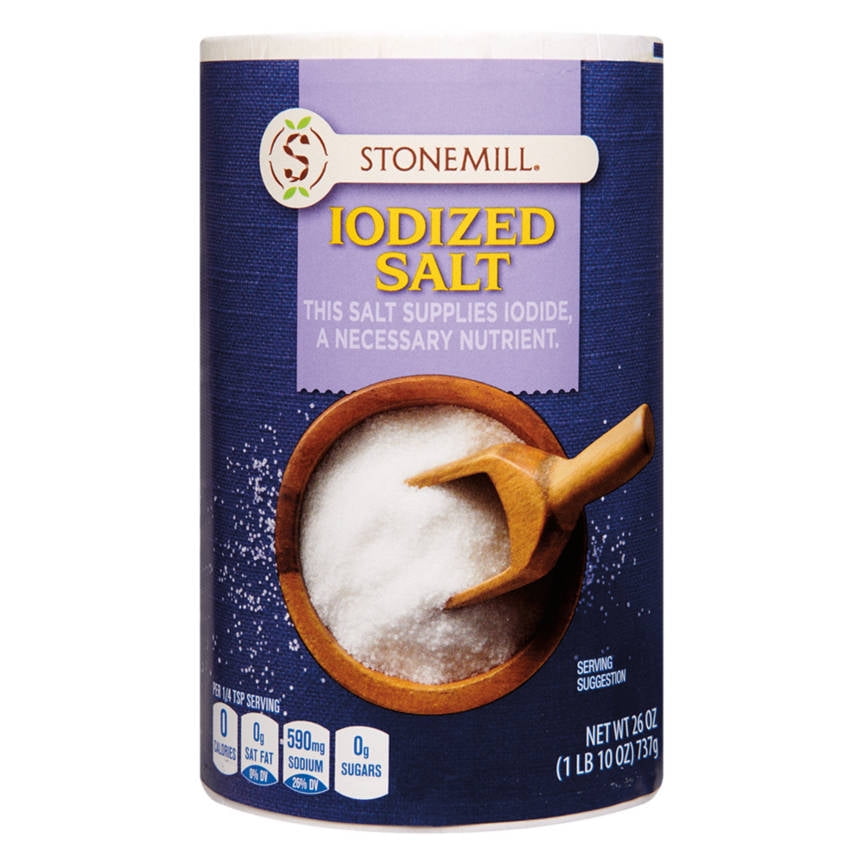 2PK - Stonemill Iodized Table Salt, 26 oz - Walmart.com