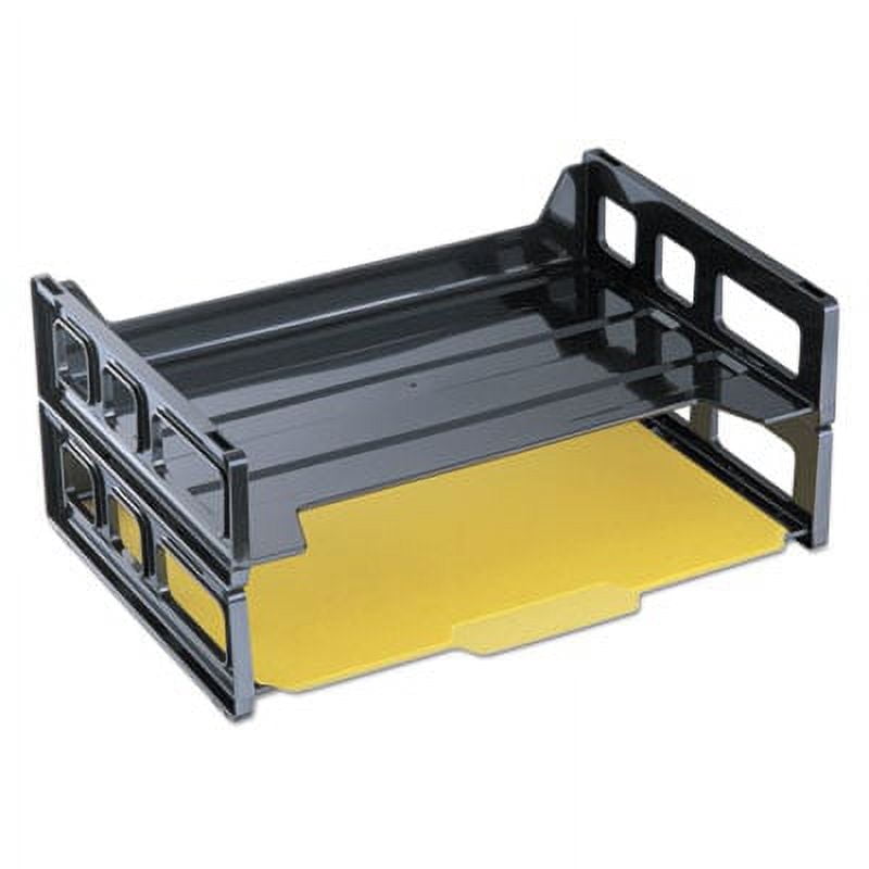 2PK Universal Recycled Plastic Side Load Desk Trays, 2 Sections, Letter ...