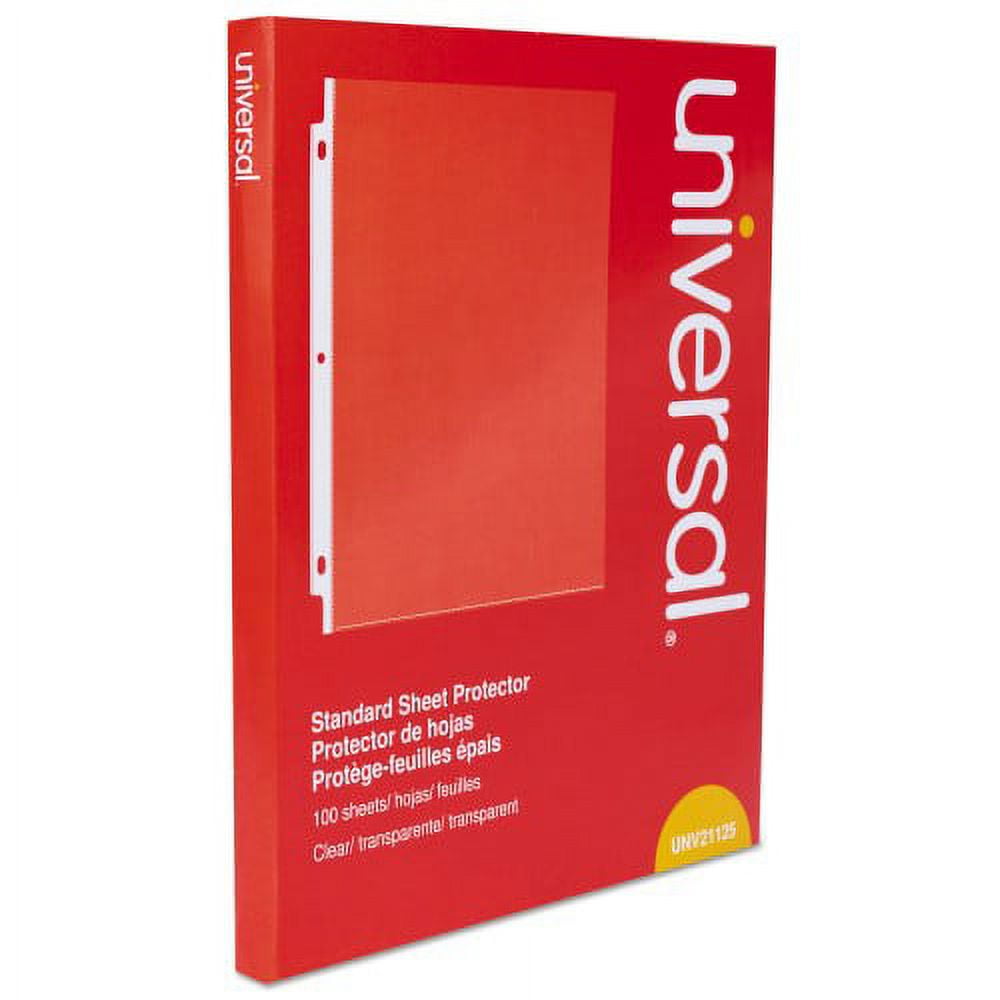 2PK Universal UNV21125 Top-Load Poly Sheet Protectors, Standard, Letter ...