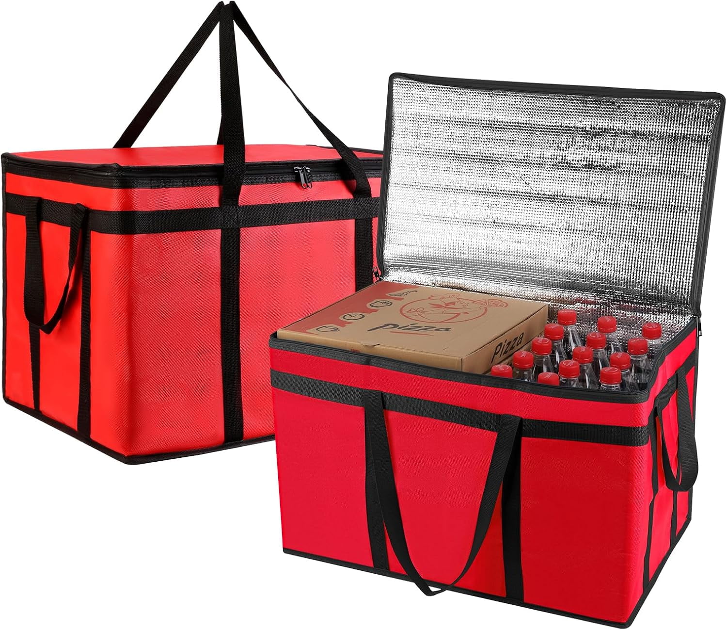 2PK XXXL Insulated Delivery Bag - Thermal Cooler Grocery Bags for ...