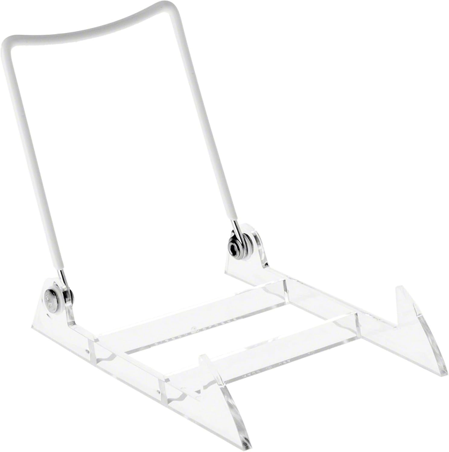 2PL Adjustable White Wire and Clear Acrylic Display Easel, 3.875" W x 5 ...