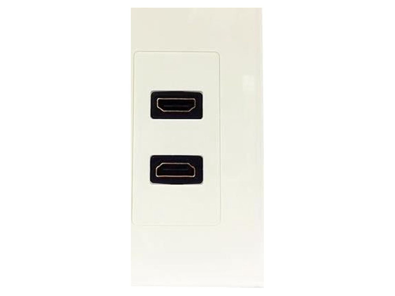 4XEM 2 Port/Outlet Female HDMI Wall Plate (White) - Walmart.com