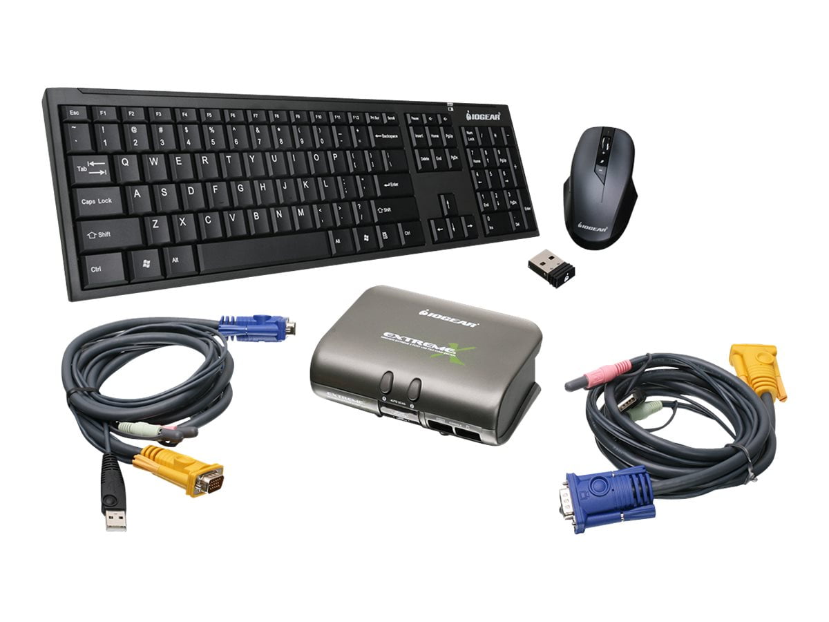 2PORT KVMP W/ LONG RANGE MEDIA CENTER KEYBOARD/MOUSE - Walmart.com