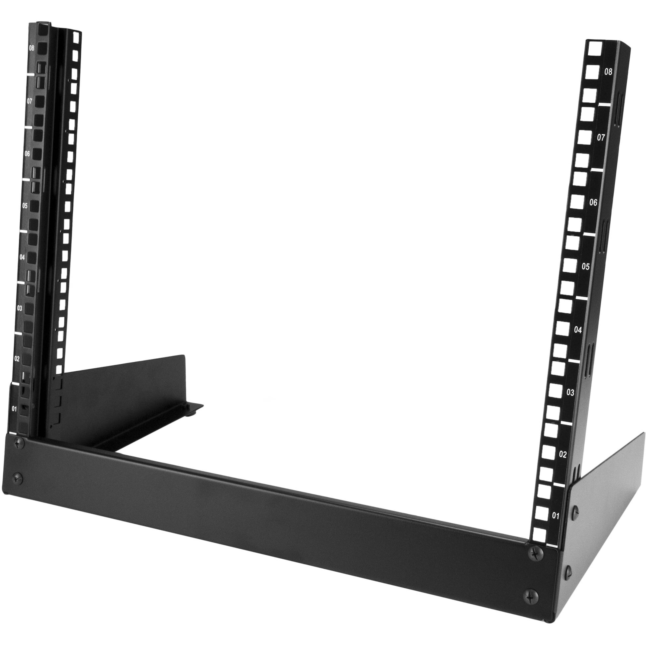 StarTech 8U Desktop Rack - 2-Post Open Frame Rack - 19in Open Frame ...