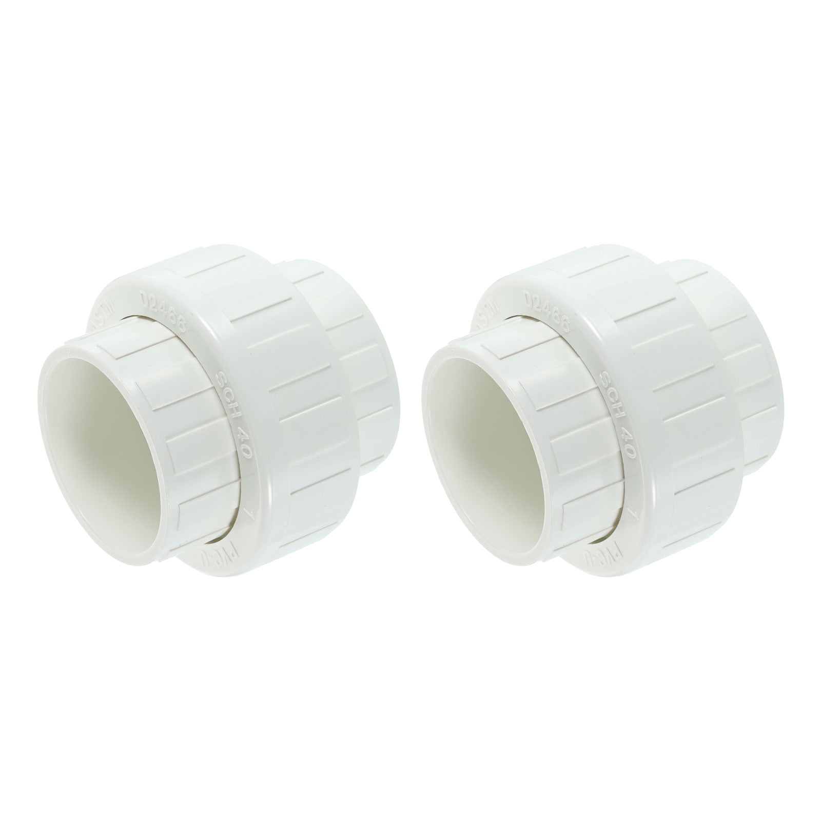2Pack 1-1/2" UPVC Union Coupling Pipe Fitting (Socket x Socket), UPVC ...