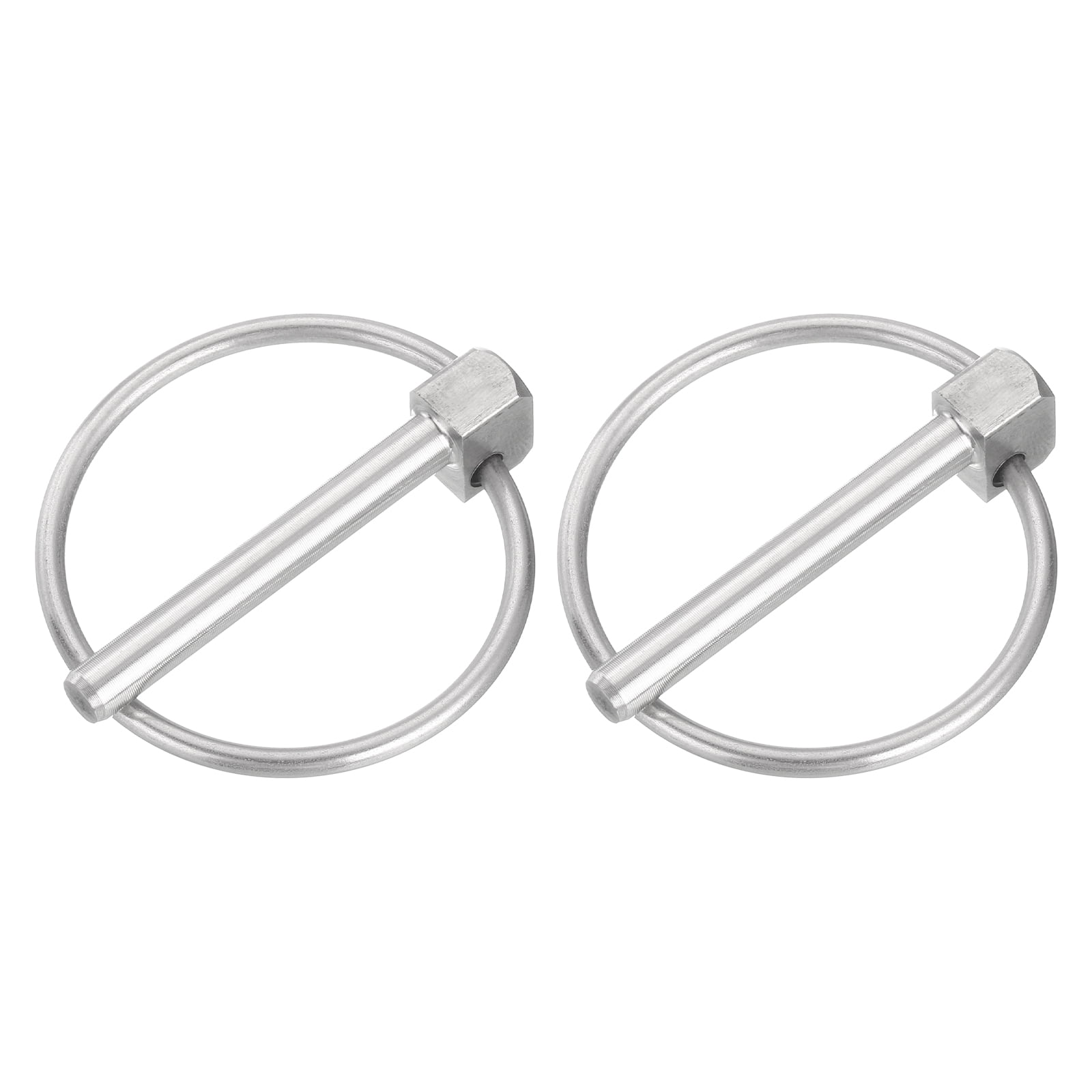 2Pack 1/4" x 1-3/4" Linch Pin with Ring, Stainless Steel Round Linch ...