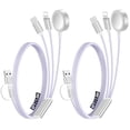 2Pack 1.5M Purple 3-in-2 Multi Charging Cable - Walmart.com