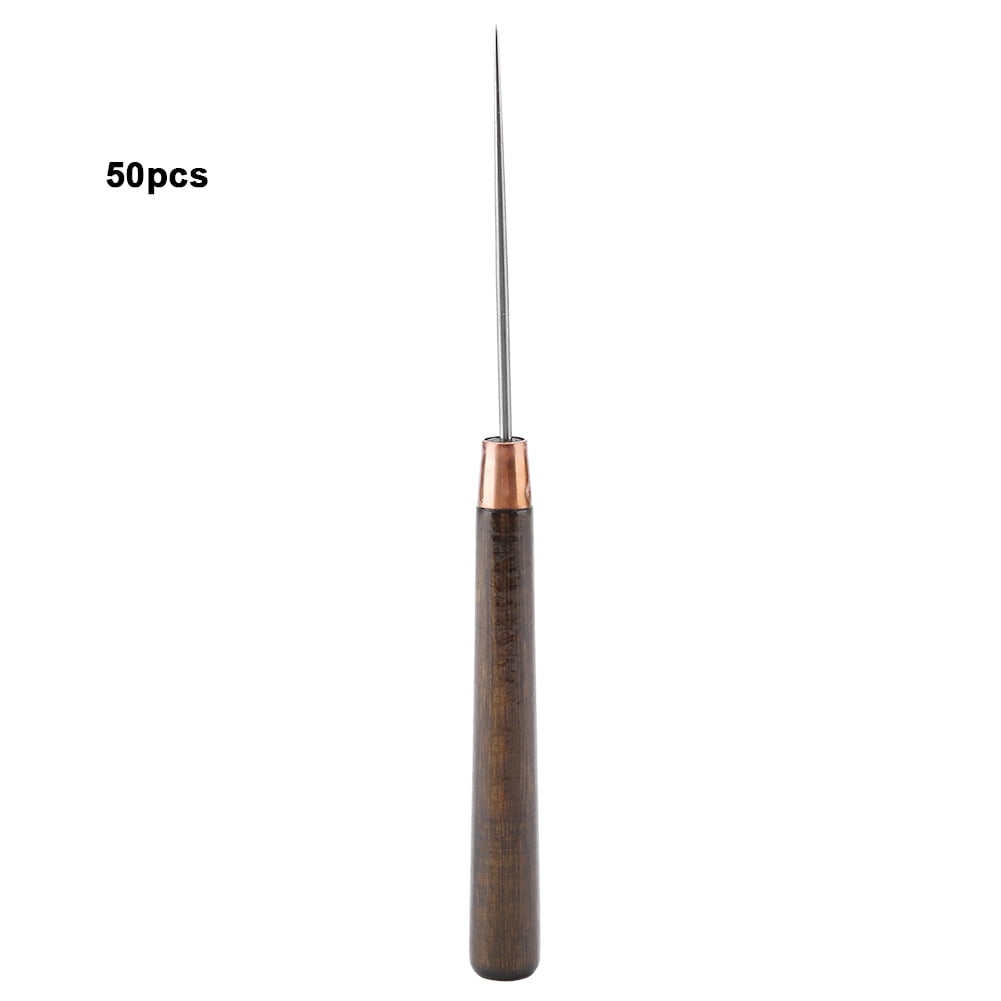 (2Pack) 1 Box 50pcs 16.5cm Wooden Handle Cloth Awl Tool Knitting ...