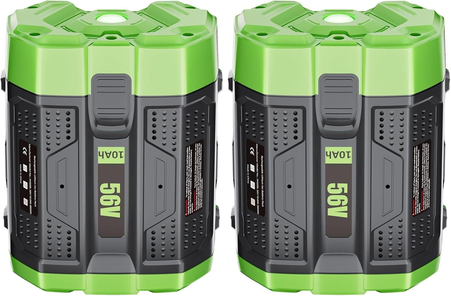 2Pack 10.0Ah 56 Volt High Capacity Replacement for EGO Battery 56V 10Ah ...