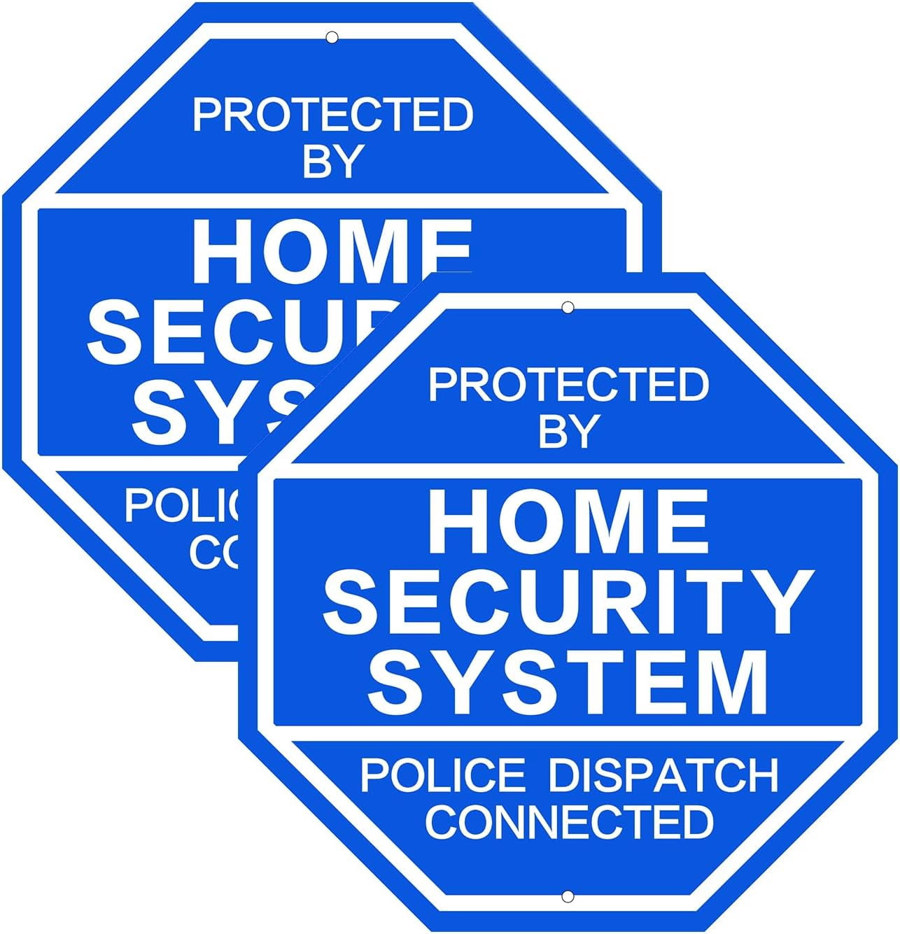 2Pack 10'' x 10'' Reflective Aluminum Home Security Sign, Weatherproof ...