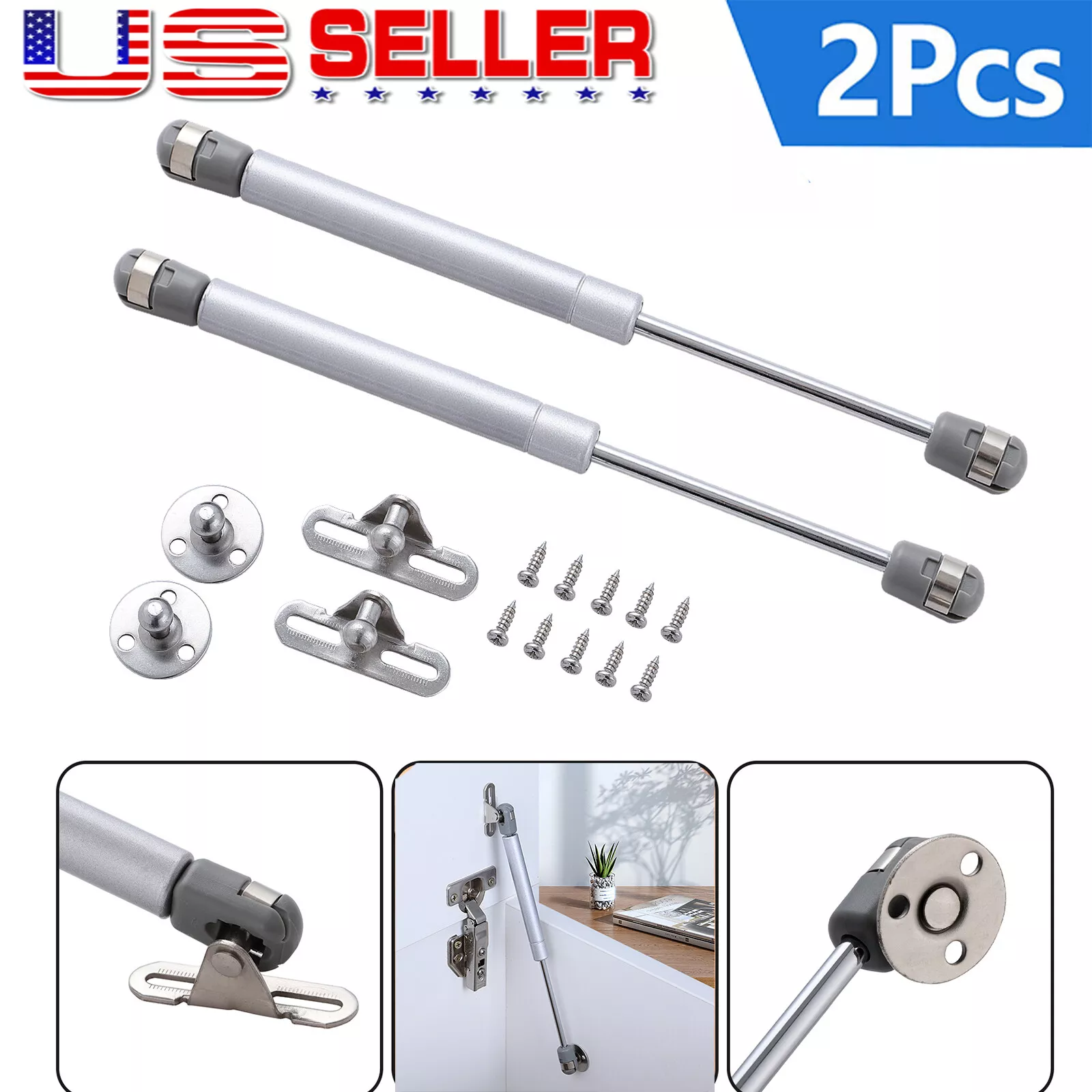 2Pack 100N Door Hinge Gas Spring Strut Prop Shock Lift Kitchen Cabinet ...