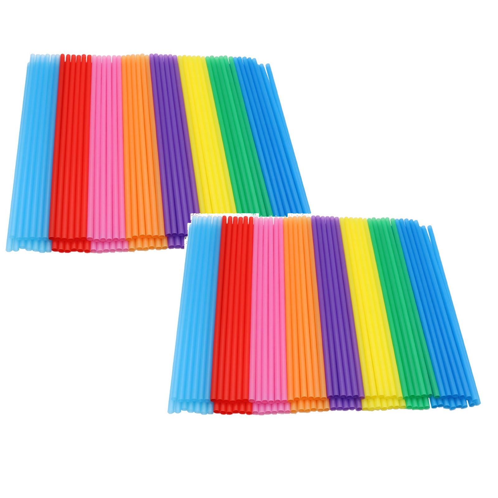 2Pack 100Pcs Disposable Plastic Straw Flexible Straw For Banquet Bar ...