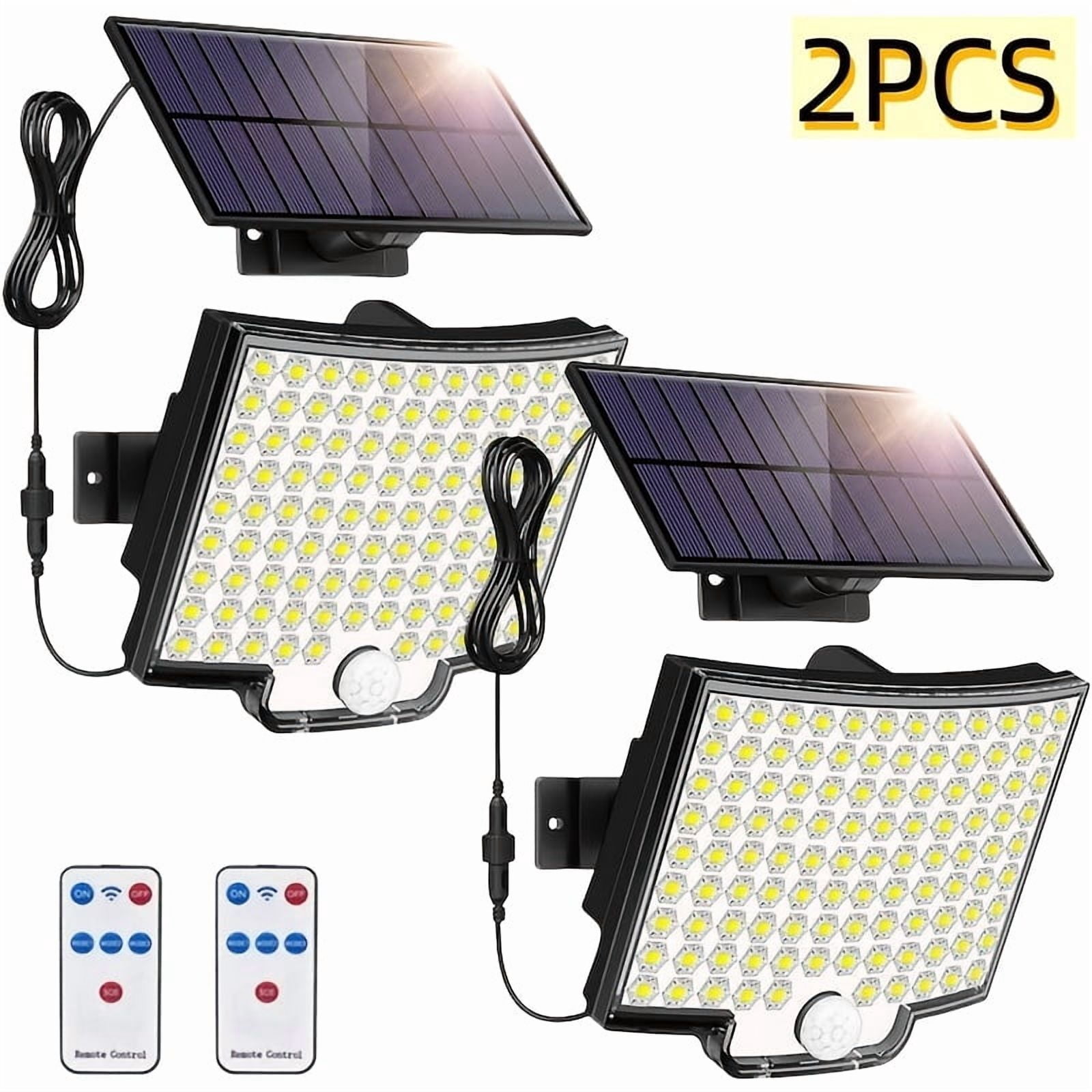 2Pack 106 LED Motion Sensor Solar Outdoor Lights, 3 Modes IP65 ...