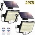 2Pack 106 LED Motion Sensor Solar Outdoor Lights, 3 Modes IP65 ...