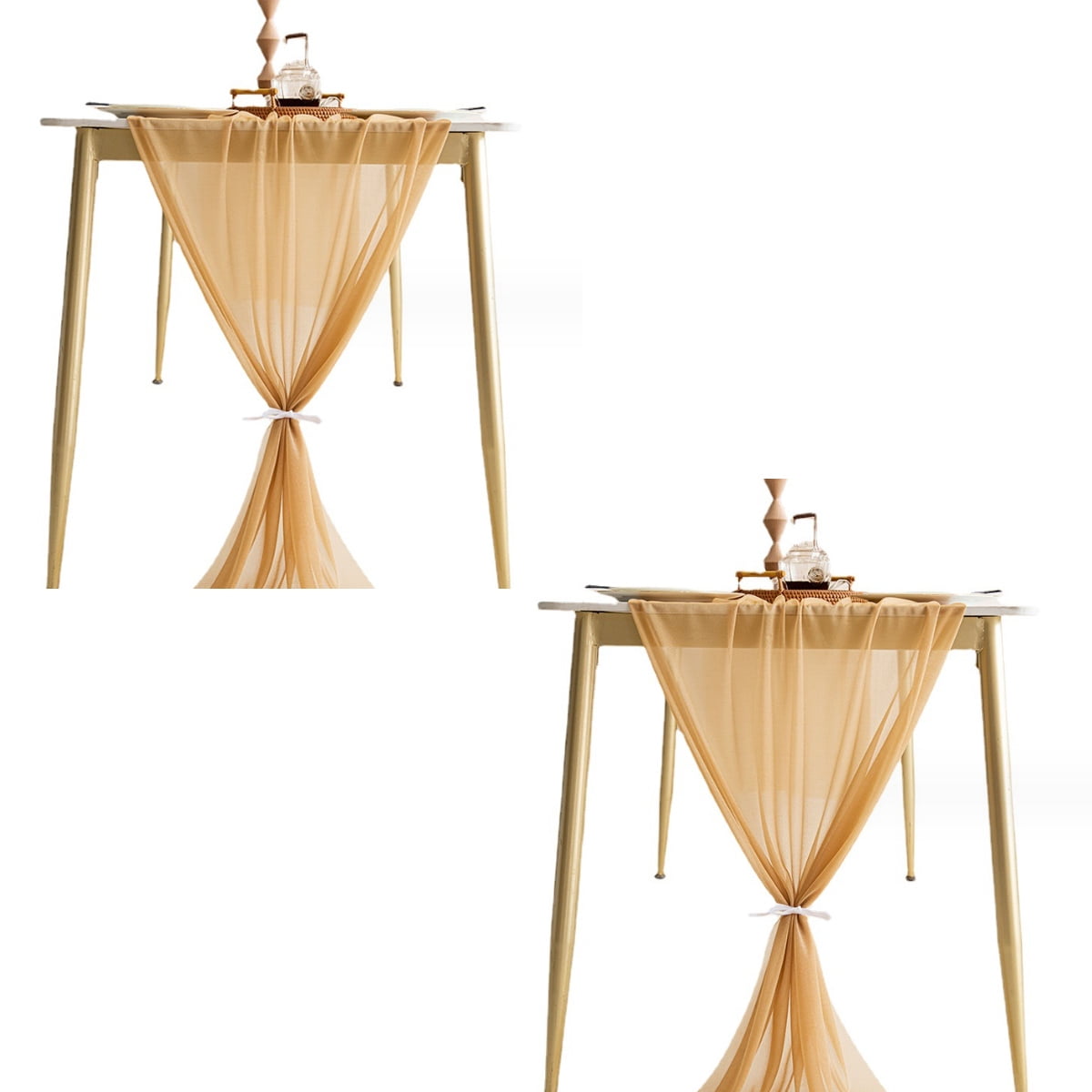 2Pack 10ft Table Runner 29x120 Inch Sheer Romantic Table Runner for ...