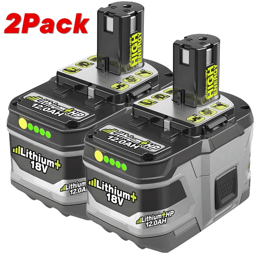 2Pack 12.0Ah For Ryobi P108 18V One+ Plus High Capacity Battery 18 Volt ...