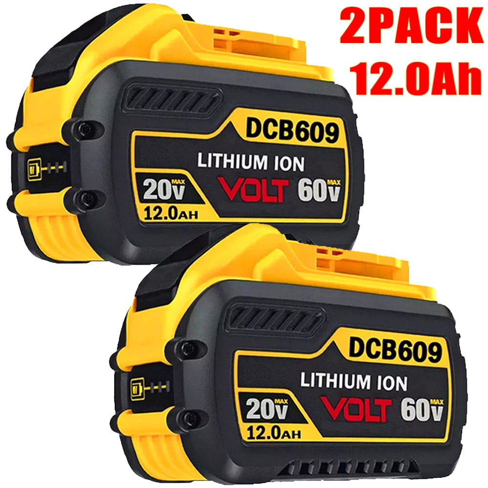 2Pack 12.0Ah replacement for dewalt 20v/60v max battery lithium-ion ...