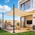 2Pack 12 Ft Shade Sail Poles,(not include shade sail) Heavy Duty Metal ...