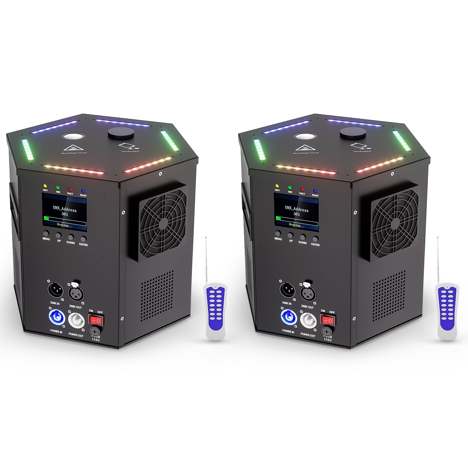 2Pack 1200W RGB LED Cold Spark Machine Firework Machine Stage Effect ...