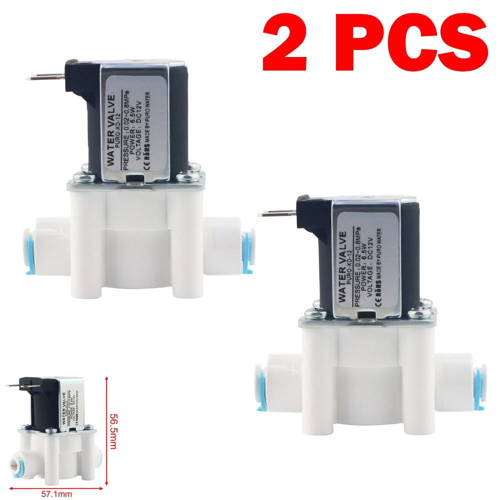 2Pack 12V 1/4"Inlet Plastic Water Solenoid for Valve Quick Connect ...