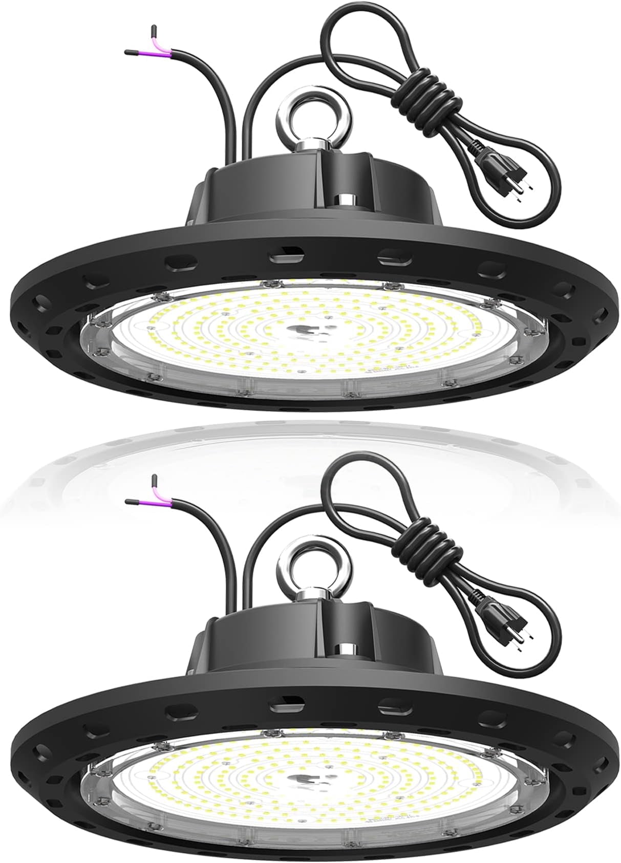 2Pack 150W UFO High Bay Light 22500LM 0-10V Dimmable Eqv.600W HPS/MH ...