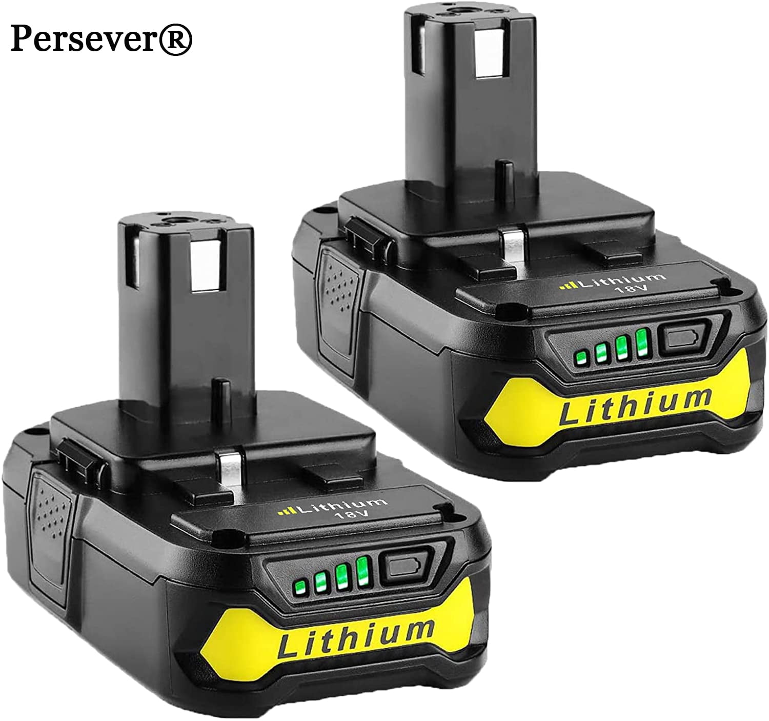 Ryobi 18V One+ Plus Battery 2Pack, P102 Lithium-Ion P108, 3.0Ah, 18Volt ...