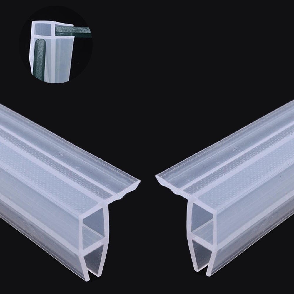 2Pack 2 meter Corner Type Glass Door Sealing Strip Silicone Bathtub ...