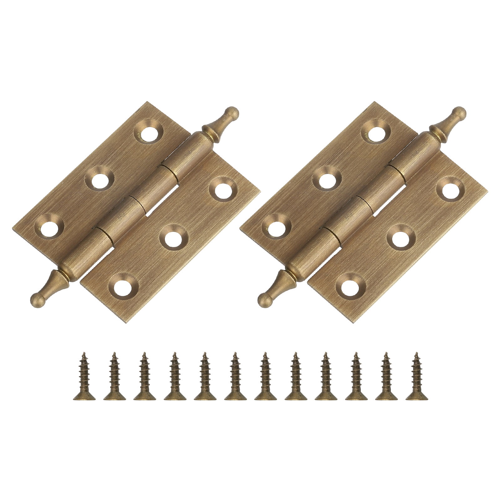 2Pack 2 x 0.91 Inch Door Hinge Solid Brass Hinge with Mounting Screws ...