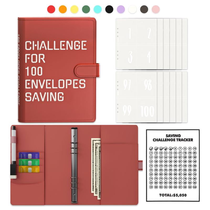 2Pack 2025 Money Saving Challenge - 100 Envelopes Budget Binder to Save ...