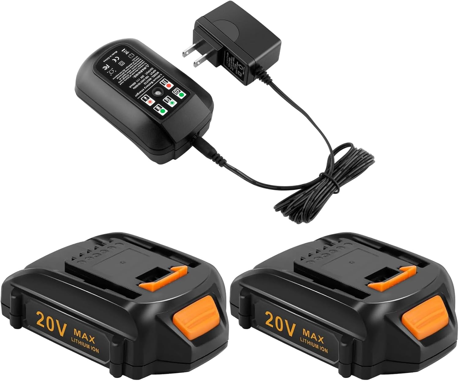 2Pack 20V WA3520 Battery for Worx 20V Lithium Battery PowerShare for ...