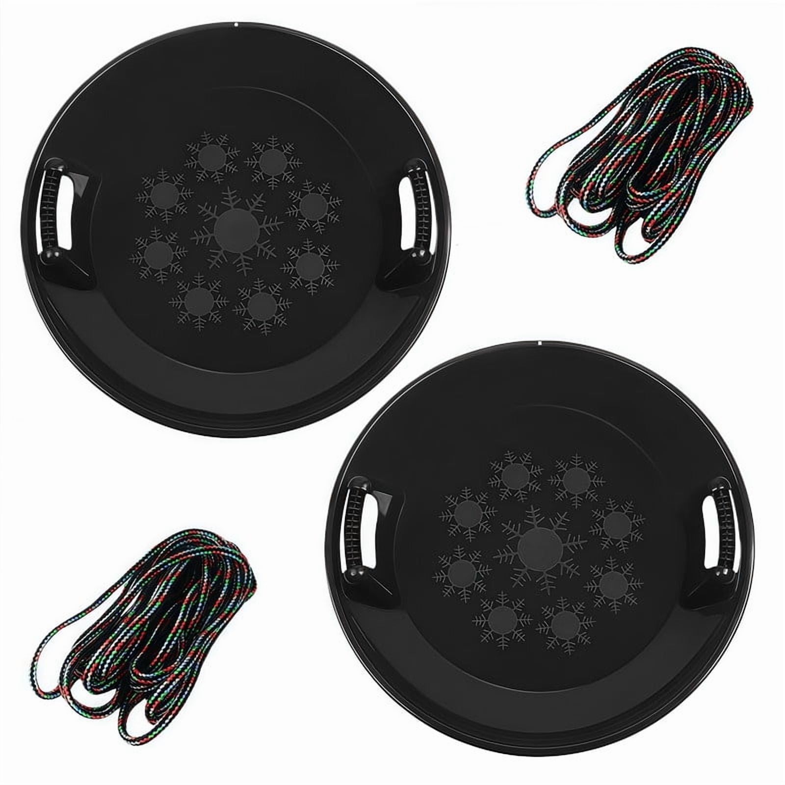 2Pack 2FT Black Kids' Sled, Personal Winter Toy with Tow Rope for ...