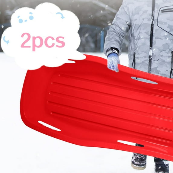 2Pack 2FT Black Snow Tubes for Single Rider, Portable Toboggan with Easy-Grip Rope for Young ...