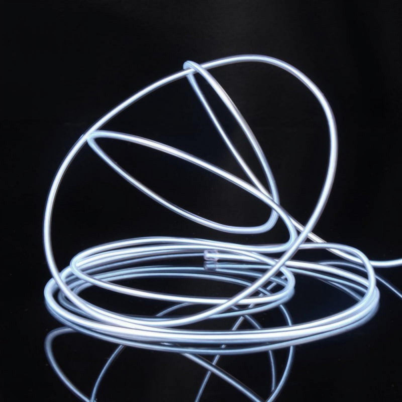 2Pack 2M LED Neon Strip Lights EL Wire Lights Kit Battery Powered Rope ...