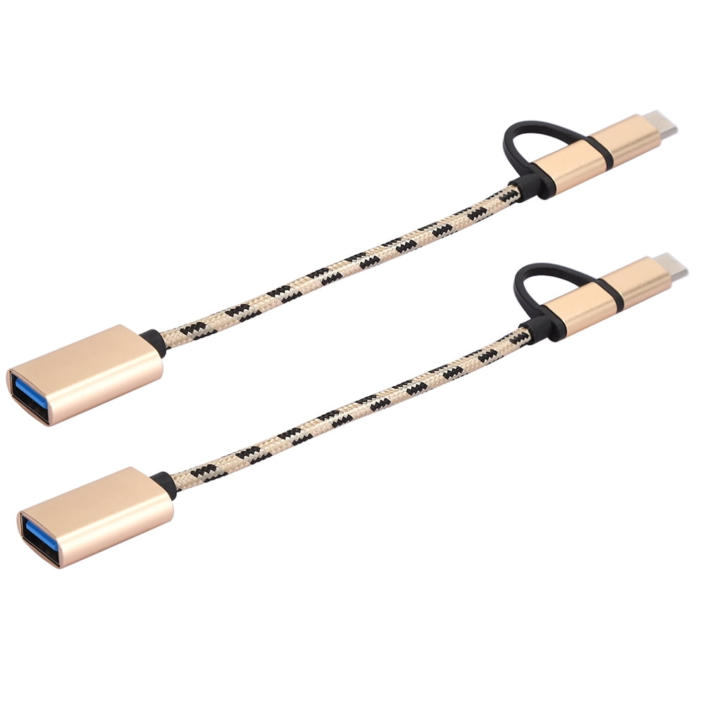 (2Pack) 2Pcs Type C 2 In-1 OTG Transfer Wiring Adapter Electronic ...