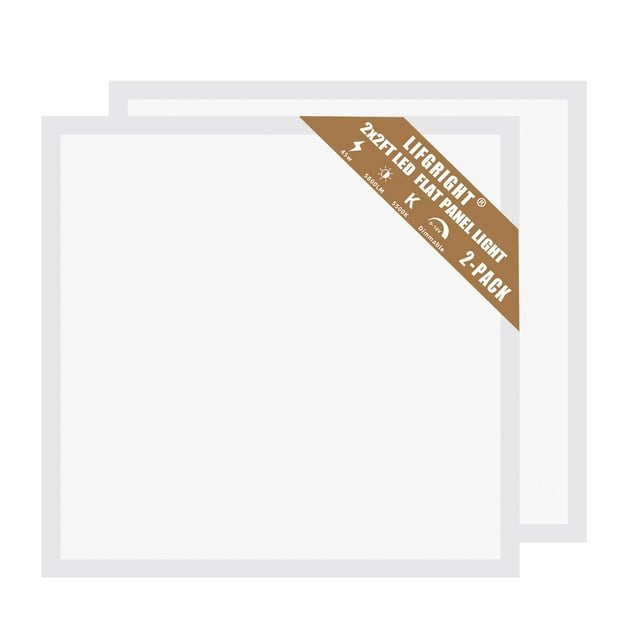 2Pack 2X2FT LED Flat Panel Light,45W, 5800 lumens,5000K,Recessed Edge ...