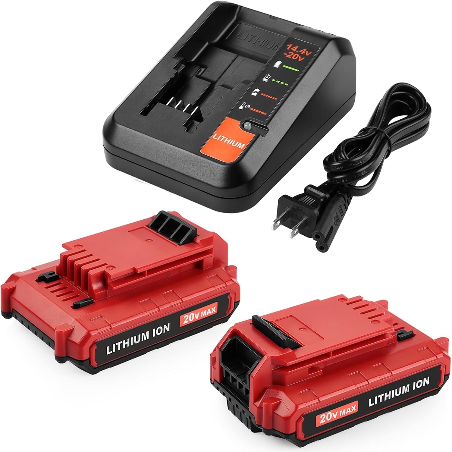 2Pack 3.6Ah Replacement Porter Cable 20V Battery PCC680L PCC681L ...