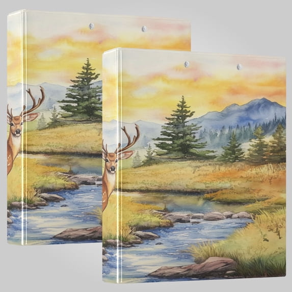 2Pack 3 Ring Binder 1.5 inch Round Rings with Interior Pockets Binders ...