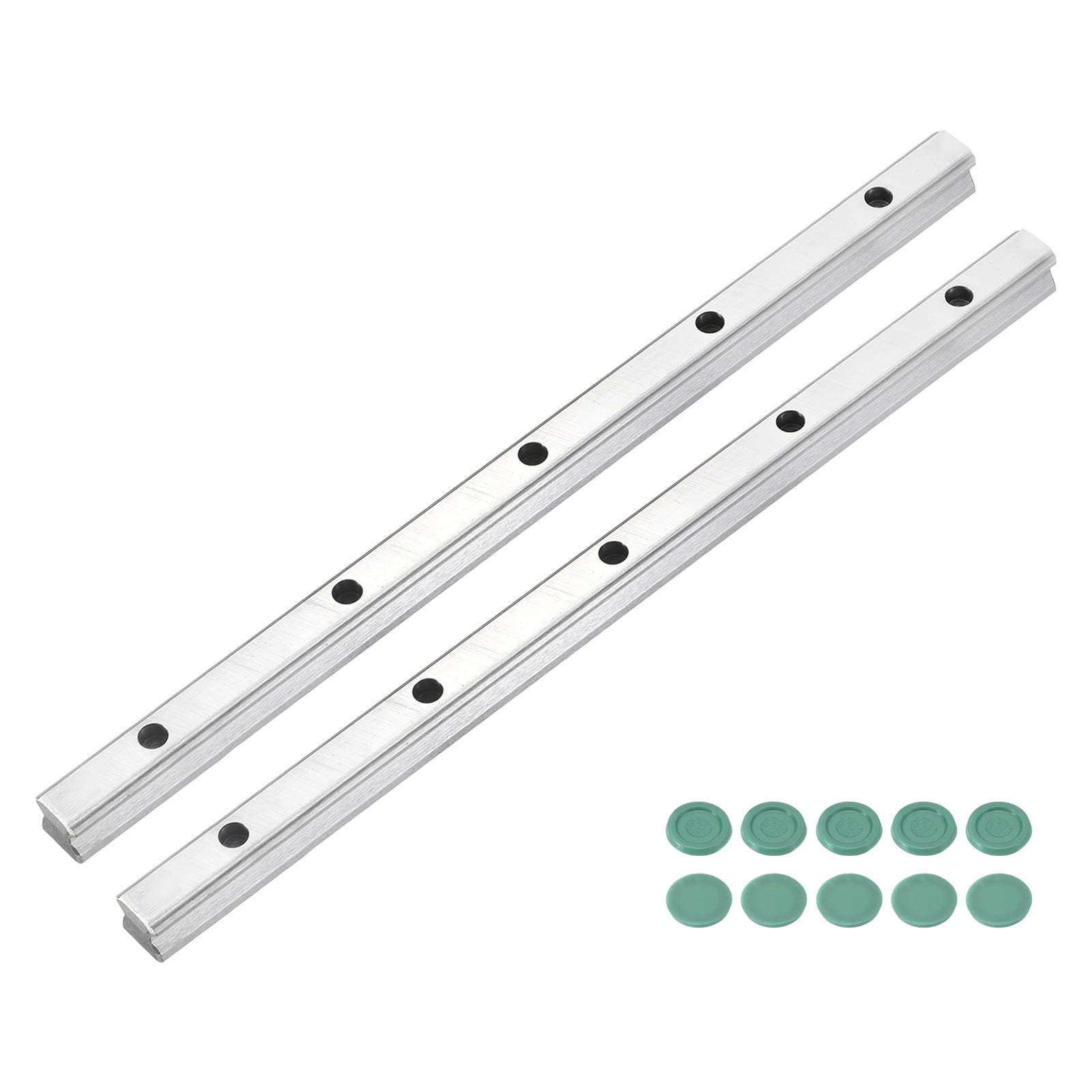2Pack 300mm HGR15 Linear Guide Rail, Bearing Steel Linear Motion ...