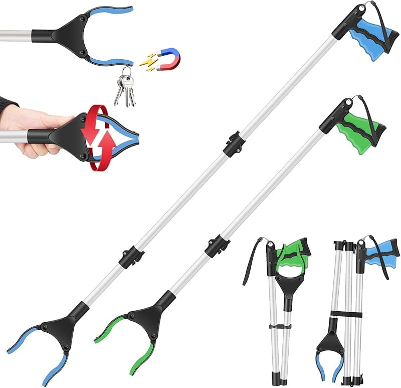 2Pack 32" And 43" Grabber Reacher Tool-Extra Long Grabber for Seniors ...