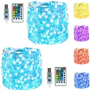 66Ft 200LED LED Decorative Fairy Lights - 16 Colors, USB Plug, Multi ...