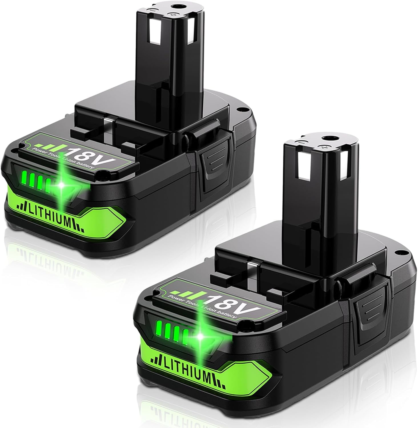 2Pack 3600mAh P108 Battery Compatible with Ryobi 18V Lithium Battery ...