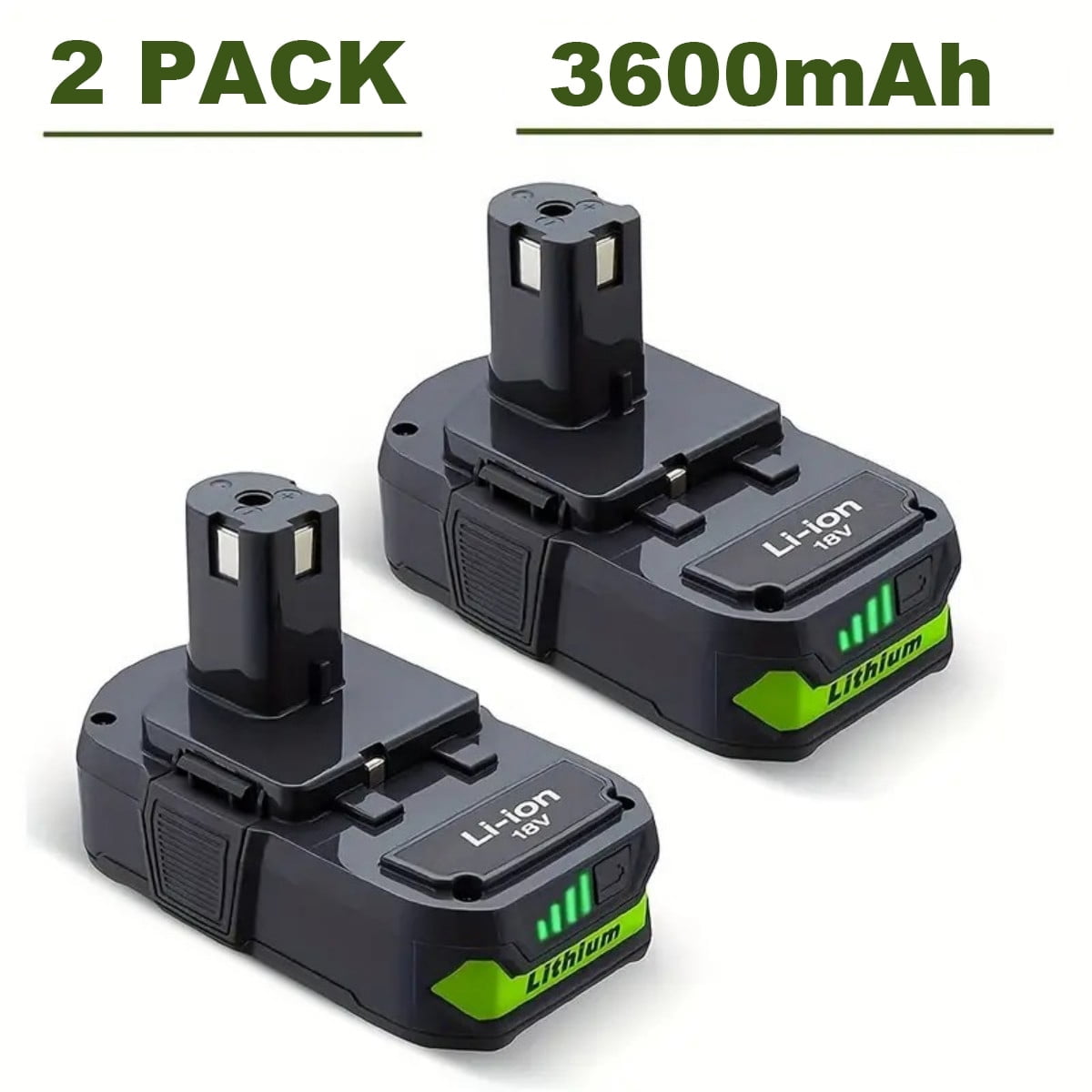 Ryobi 18V Lithium ONE Plus Battery, 2Pack 4.0Ah P104, Compatible with ...