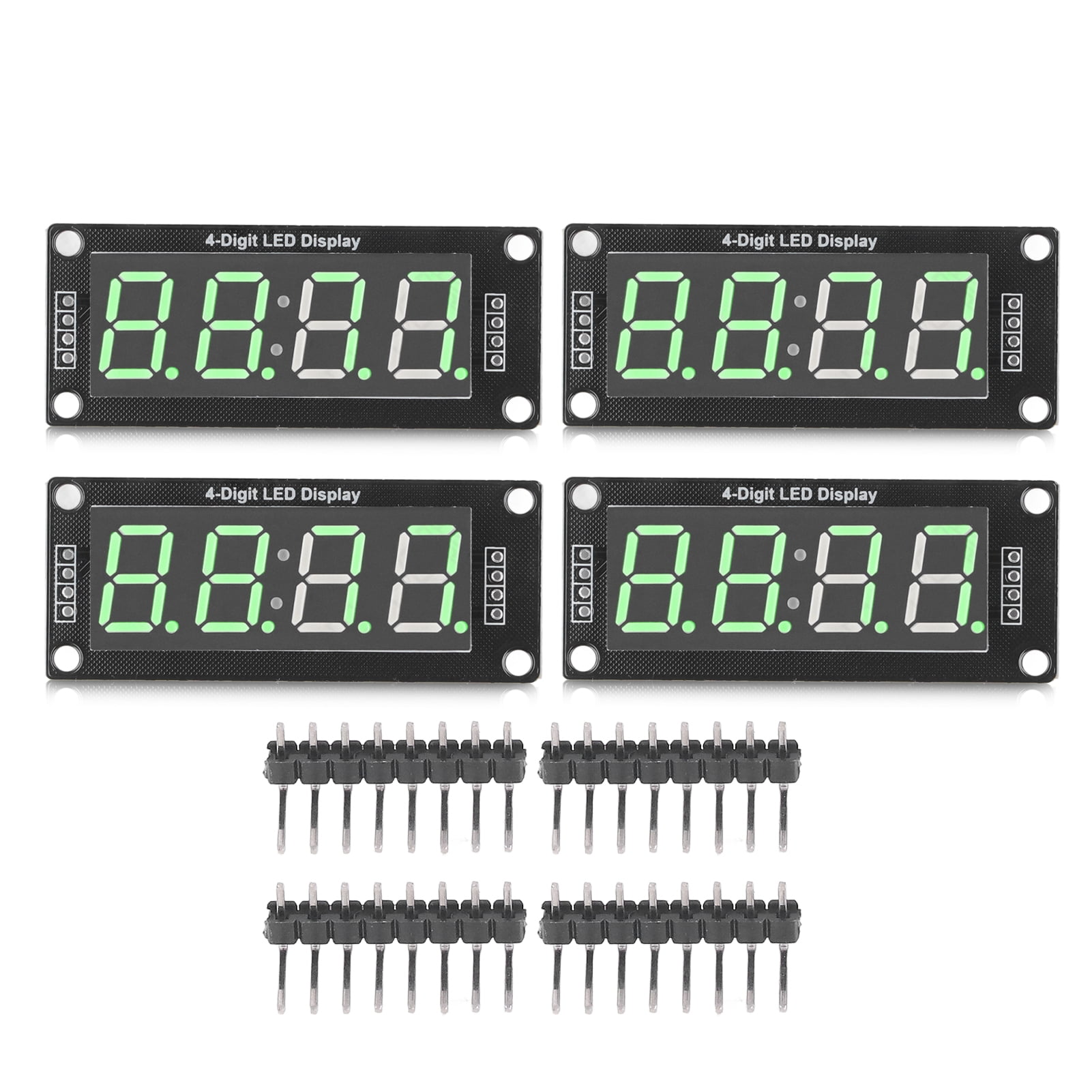 (2Pack) 4 Set 4 Digit Digital Tube LED Display Board 7 Segments Clock ...