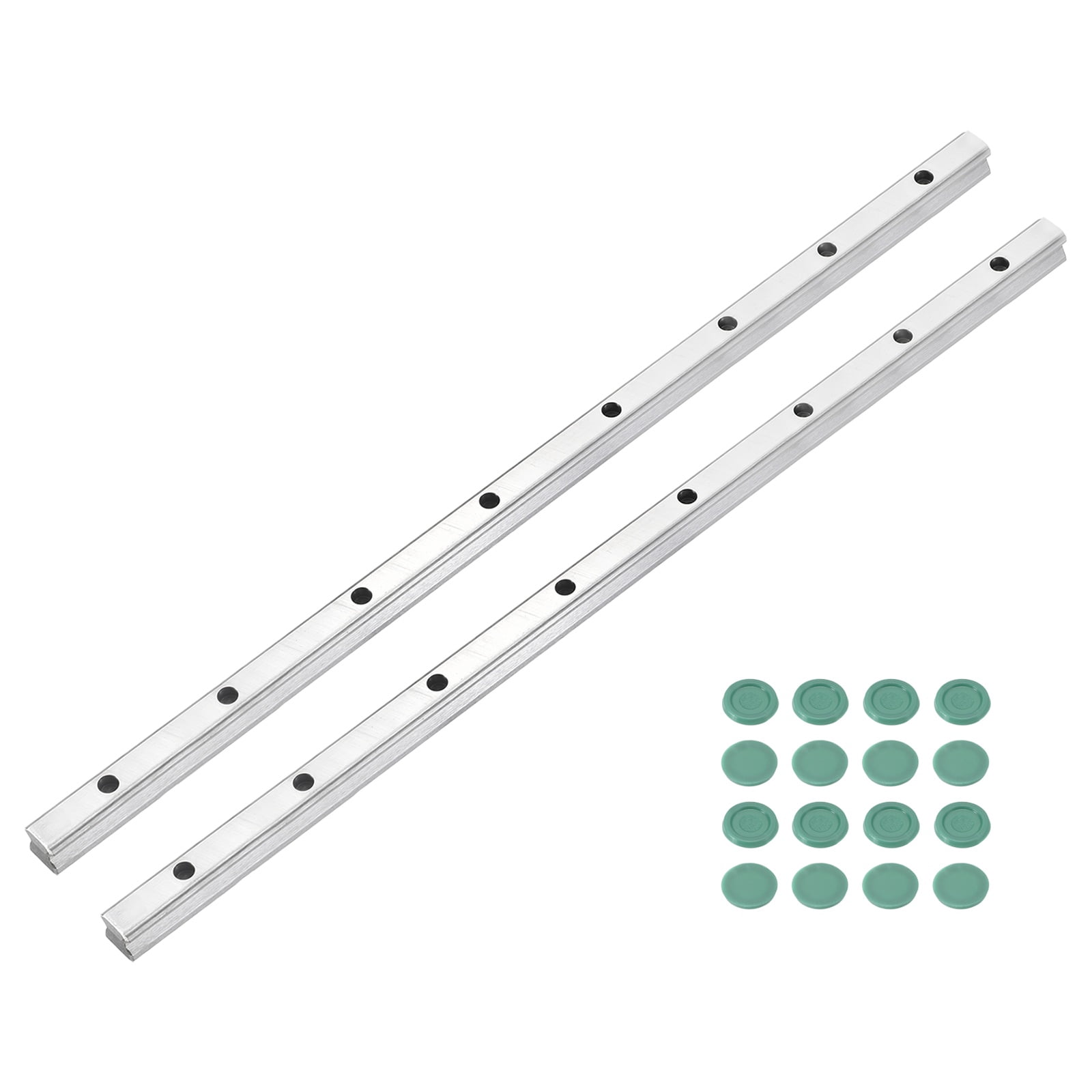 2Pack 450mm HGR15 Linear Guide Rail, Bearing Steel Linear Motion ...