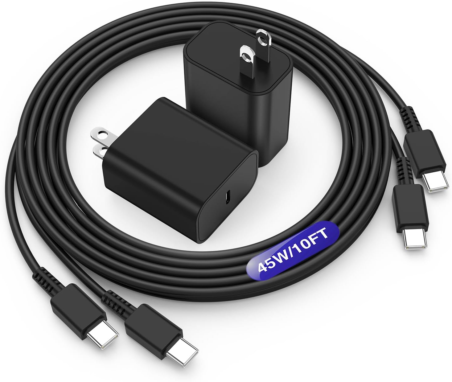 2Pack 45W Super Fast Charger Block Type C,USB C Wall Charging Plug ...