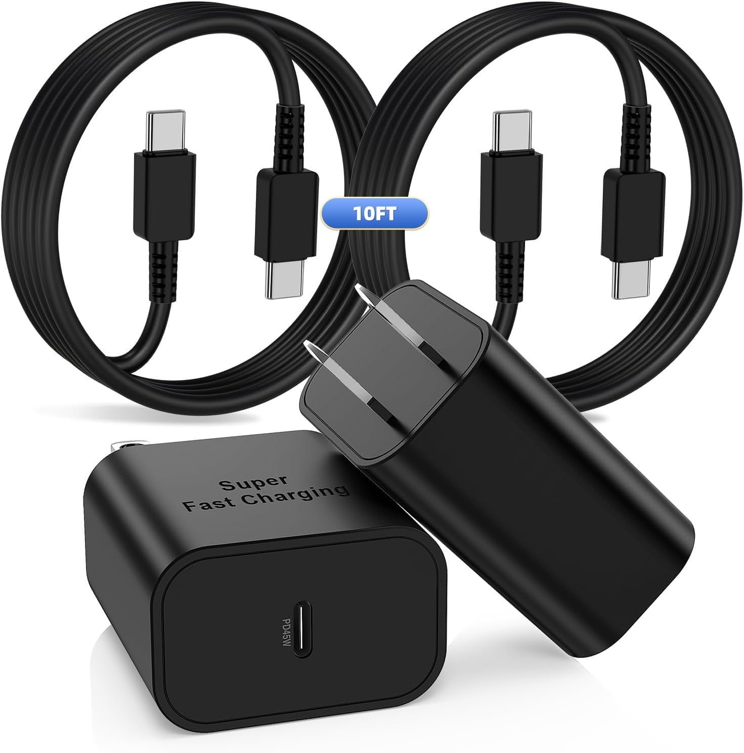 2Pack 45W Super Fast Charger Block Type C,USB C Wall Charging Plug ...